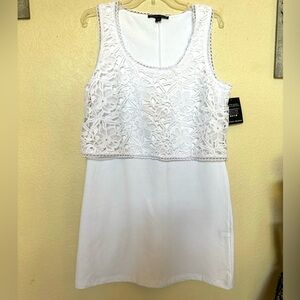 Boston Proper | Dresses | Boston Proper Lace Crochet Tank Mini Dress ...